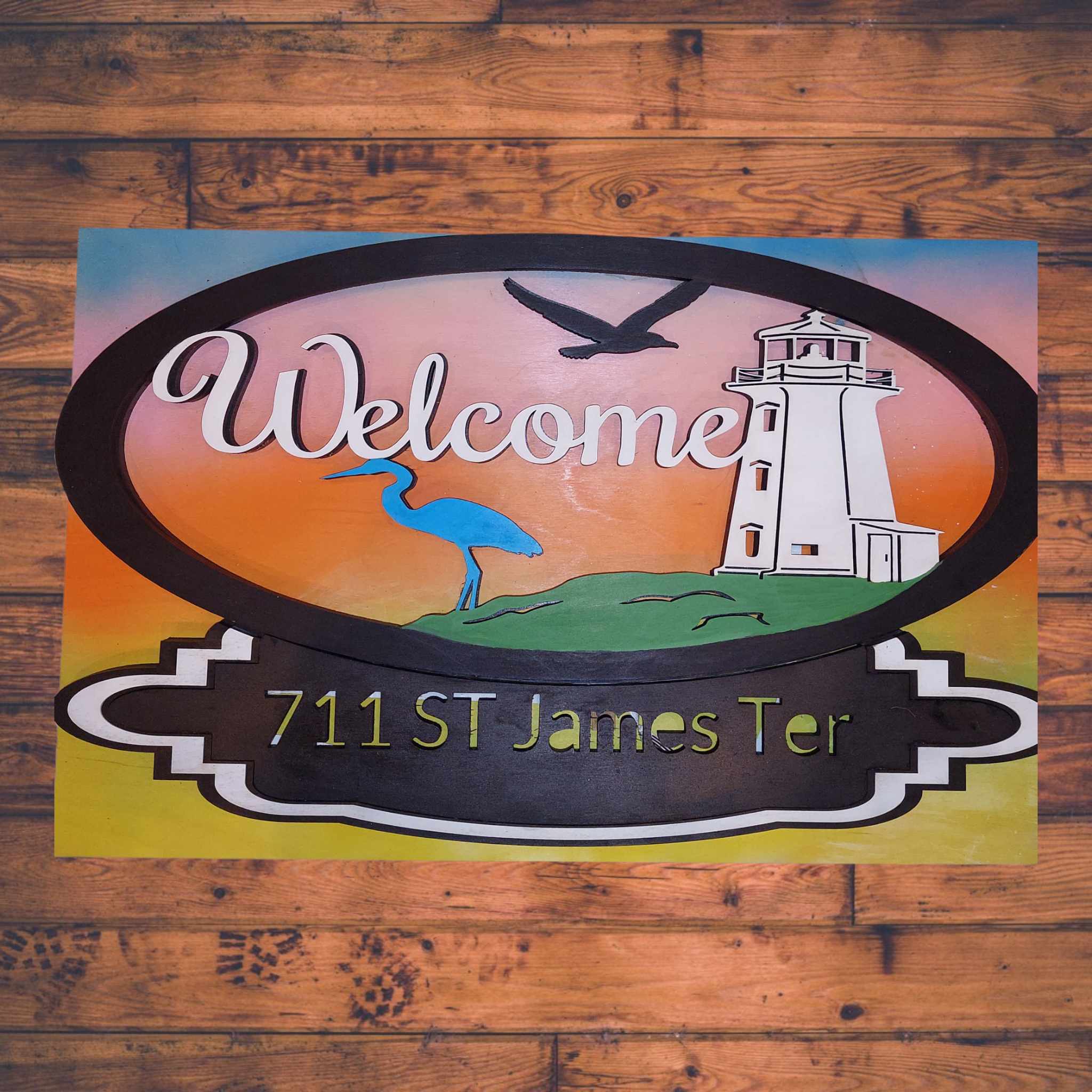 Outdoor Address Sign, Backlit with LED strip – Lighthouse Custom Engravers
