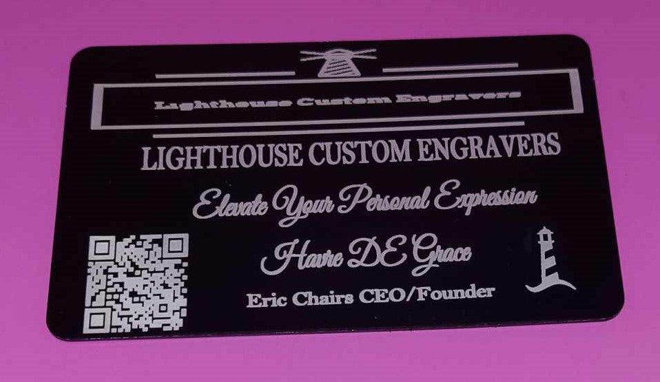 Custom Metal Business Cards – Lighthouse Custom Engravers